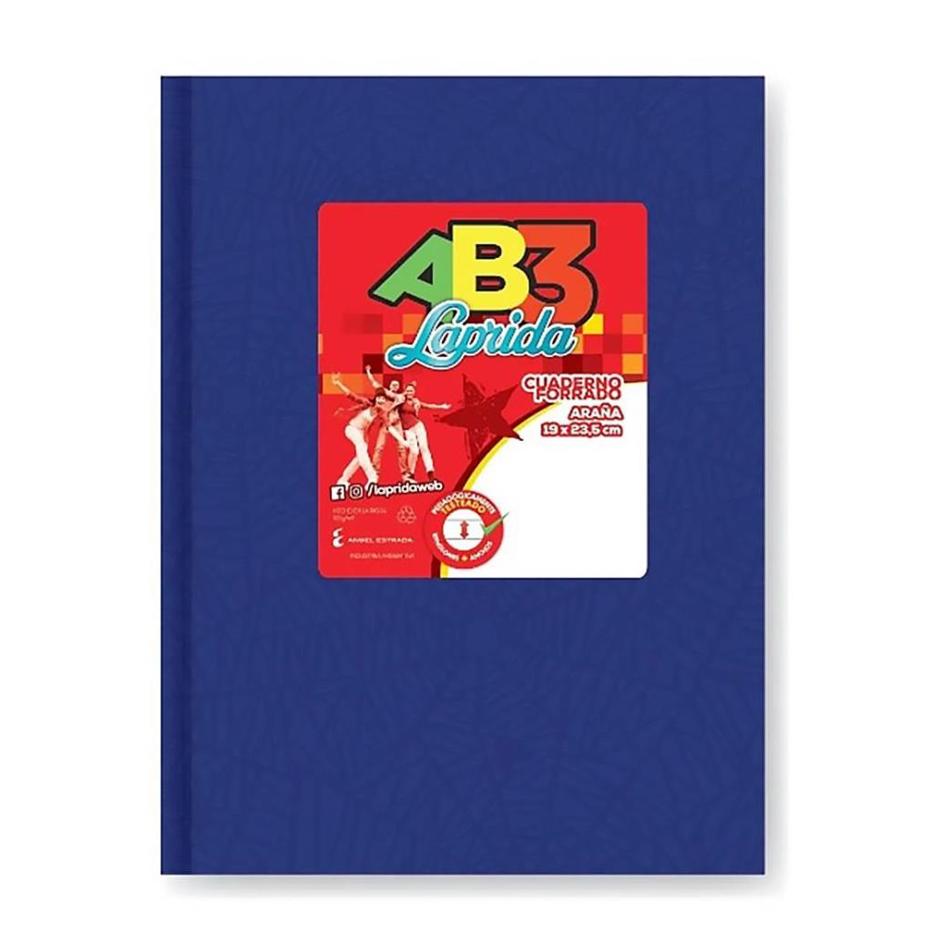 &CUADERNO LAPRIDA AB3 T/DURA ARAÑA x 98HJS RAYAD AZUL | Mayorista Jade